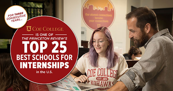 Best in Iowa and top 16 in nation for internships